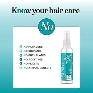 Volumizing Sea Salt Spray for Hair - Texturizing Beach Waves Spray & Hair Mist Curl Activator - Non Sticky Styling Beach Hair Spray for Men and Women with Nourishing Sea Kelp Extract and Argan Oil 8oz