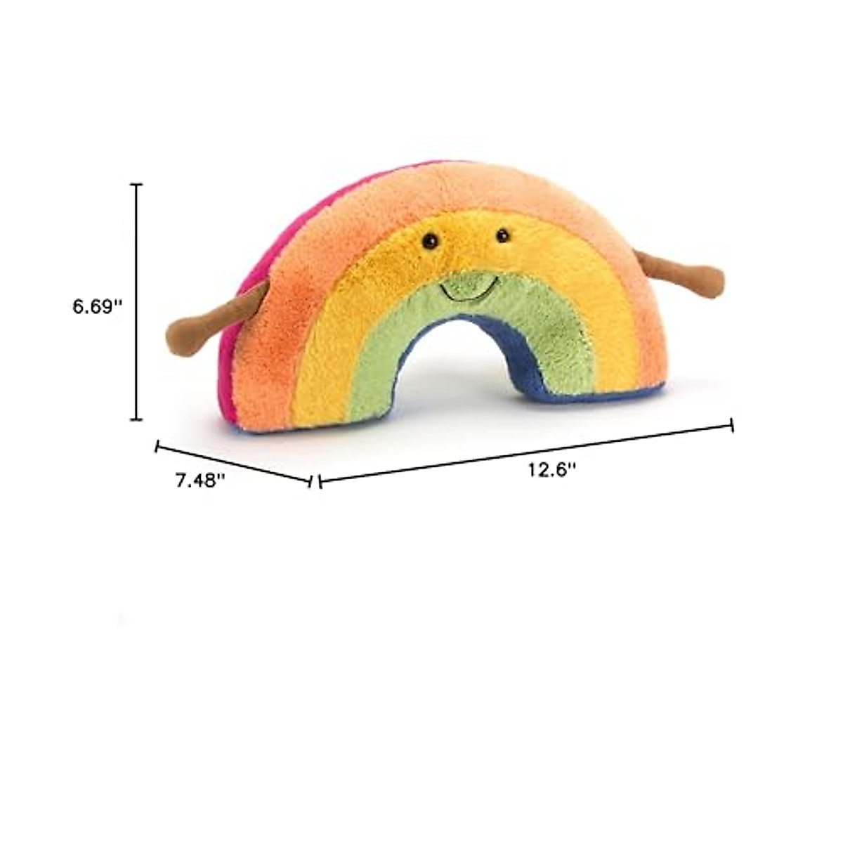Jellycat Amuseables Rainbow Stuffed Toy, Medium 12.5 inches | Rainbow Plush | Fun Gift Idea