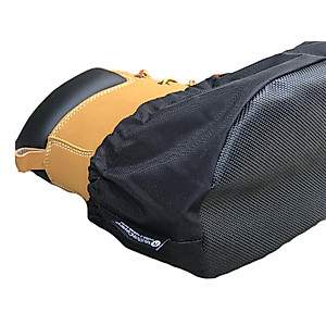 MyShoeCovers Premium Reusable Shoe and Boot Covers for Contractors - 1 Pair, Non-Slip, Black, X Large