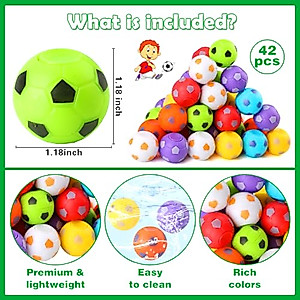 42 Pack Soccer Party Favors, Mini Fidget Spinners Soccer Ball Toys Sensory Fidget Toys Party Favors for Kids 4-8 8-12 Goodie Bag Stocking Stuffers Birthday Prizes for Classroom