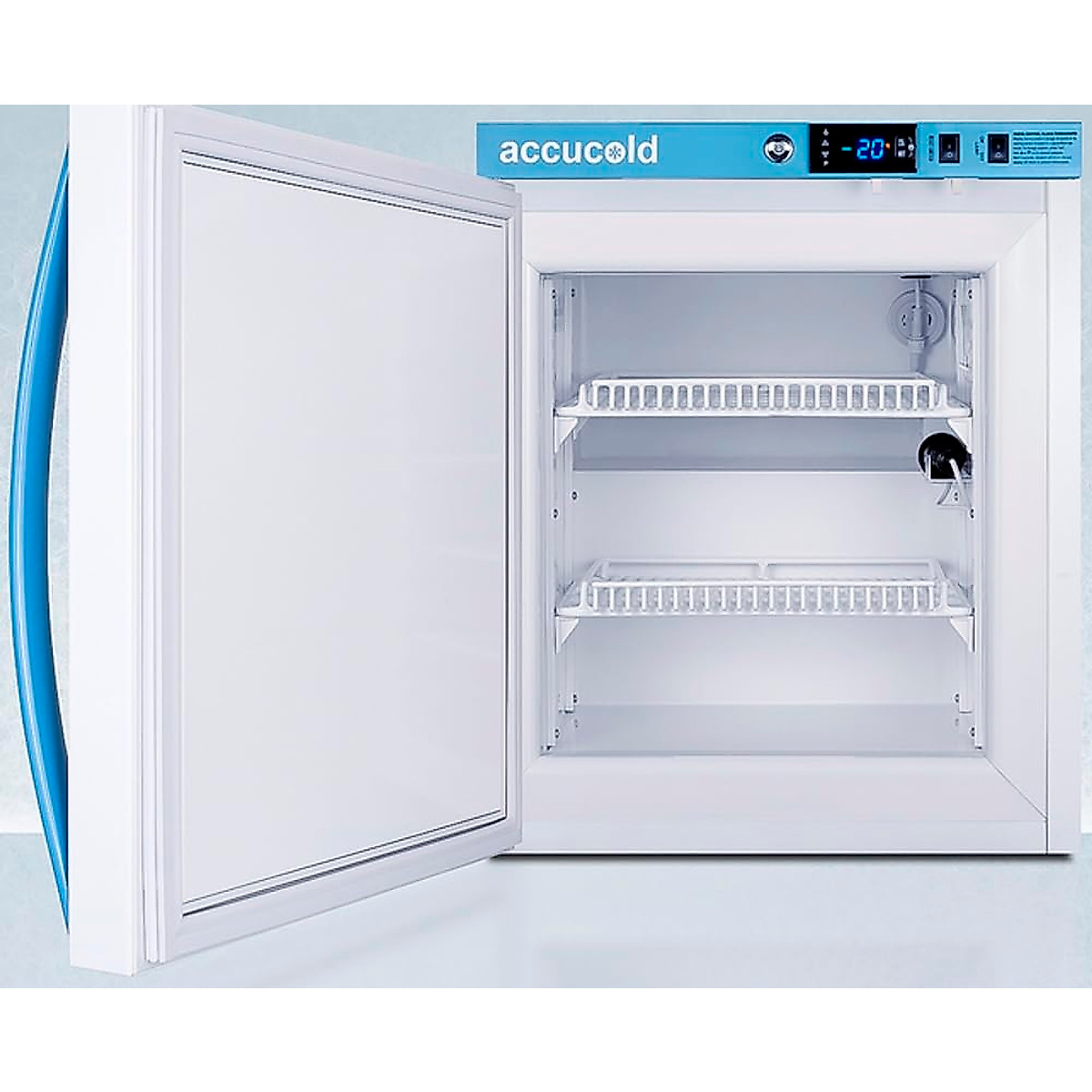 Summit Appliance AFZ1PVDL2BLHD 1.4 Cu.Ft. Countertop Purpose-Built Storage Freezer w/NIST Calibrated Temperature Logger (DDL), Left Hand, 22.25"H x 18.5"W x 23.25"D