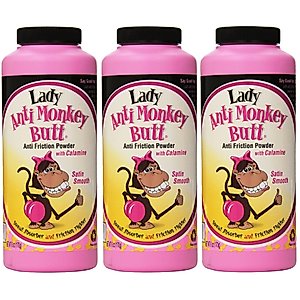 3 X Lady Anti Monkey Butt Powder 6-oz.