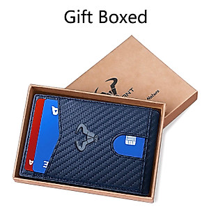 BULLIANT Slim Wallet Men, Leather Wallet Front Pocket Card Holders for Gift Men 3"X4.3"