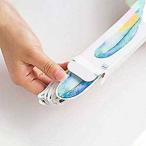 Koogel 60 Pcs Feather Bookmarks Colorful Feather Shape Paper Bookmarks for Reading