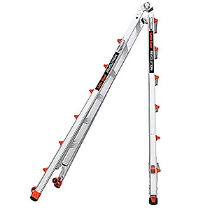 Little Giant Ladders, Revolution with Ratchet Levelers, M26, 26 ft, Multi-Position Ladder, Ratchet™ leg levelers, Aluminum, Type 1A, 300 lbs weight rating (12026-801)