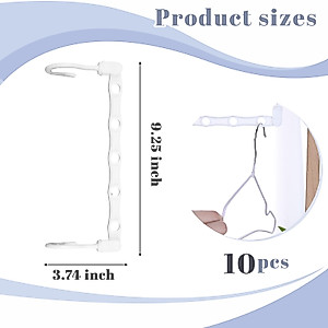 MCPINKY 10PCS Space Saving Hangers, Magic Hangers 5 Holes Sturdy Cascading Hangers Closet Organizers and Storage for College Dorm Room White