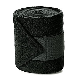 Equinavia Luna 9' Fleece Polo Wraps, Set of 4 Horse Leg Bandages | Storage Bag Included - Hunter Green - One Size