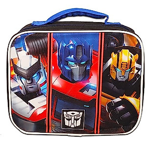 Screen Legends Transformers Lunch Box for Boys Set - Bundle with Insulated Transformers Lunch Bag, Water Bottle, Tattoos, More | Transformers Lunch Kit.
