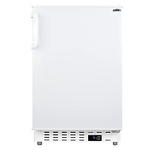 Summit Appliance ALR46W Built-in Undercounter ADA Compliant Residential All-Refrigerator in White with Door Storage, Adjustable Thermostat, Open Door Alarm, Sealed Back and Auto Defrost