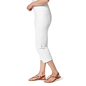 Gloria Vanderbilt Women's Amanda Pull on Capri, Vintage White, 10 Petite