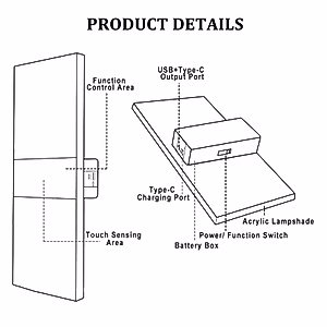 ANKBOY LED Wall Sconces Set of Two Battery Operated with Switch, Cordless Magnetic Wall Lamp Rechargeable USB Bedside Wall Light Fixtures for Bedroom, 3 Brightness Adjustable, Cool White 6000K