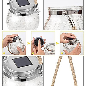 ZHUANYIYI Outdoor Solar Lights Landscape Garden Cracked Glass Atmosphere Lights Home Garden Pavement Decoration Hanging Night Lights