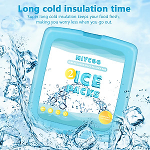 Cool Coolers Reusable ice Packs for Lunch Bags & Lunch Box - ice Packs for Cooler - MIYCOO