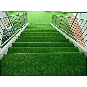 HOUSEBOOK, 9 Packs Artificial Grass Plastic Composite Interlocking Deck Tiles, Indoor/Outdoor, Patio, Balcony, Flooring, D.I.Y Decking, Outdoor, Artificial Grass Tiles, Wholesale Available, 12'x12'