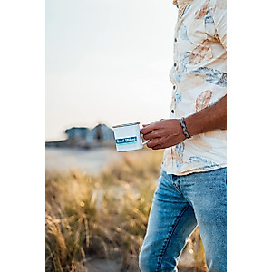 Good Vibes Retro Camper Enamel Mug, Camping Coffee Mug, Beach Surf Lover Gift, Camp Outdoor Mug (12oz)