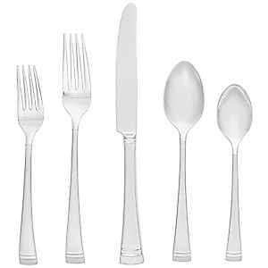 Lenox Frosted Federal Platinum 20Pc Flatware Set, 3.10 LB