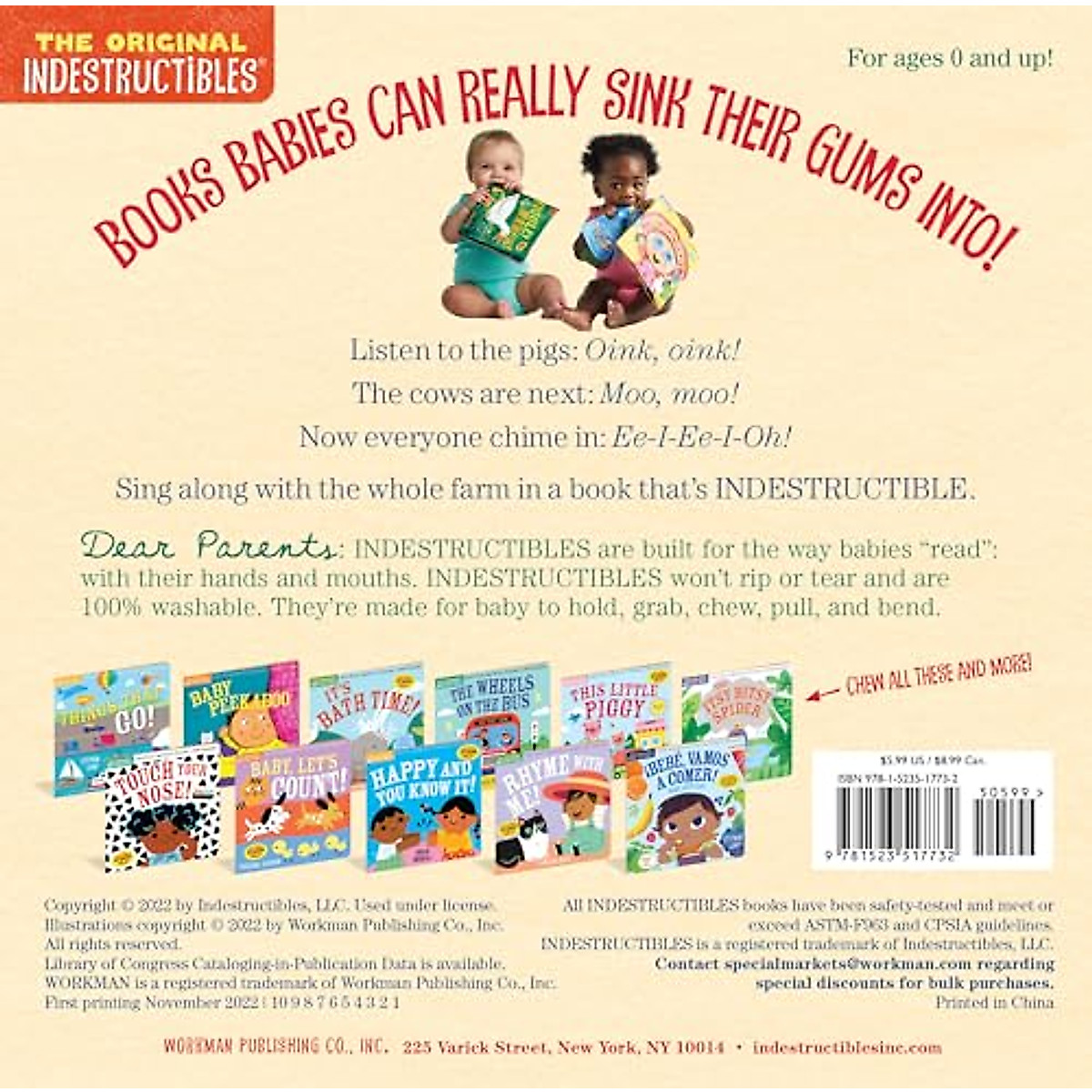 Indestructibles: Old MacDonald Had a Farm: Chew Proof · Rip Proof · Nontoxic · 100% Washable (Book for Babies, Newborn Books, Safe to Chew)