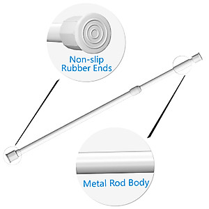 RV & Camper Adjustable Tension Rods 12"-19.5" - Essential Organizer Bars for Travel Trailers, Campers, and RVs Kitchens and Closets Must-Have, 6 Pack