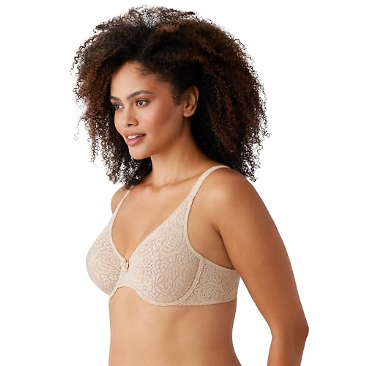 Wacoal Women's 34DD Halo Lace Underwire Bra, Natural Nude