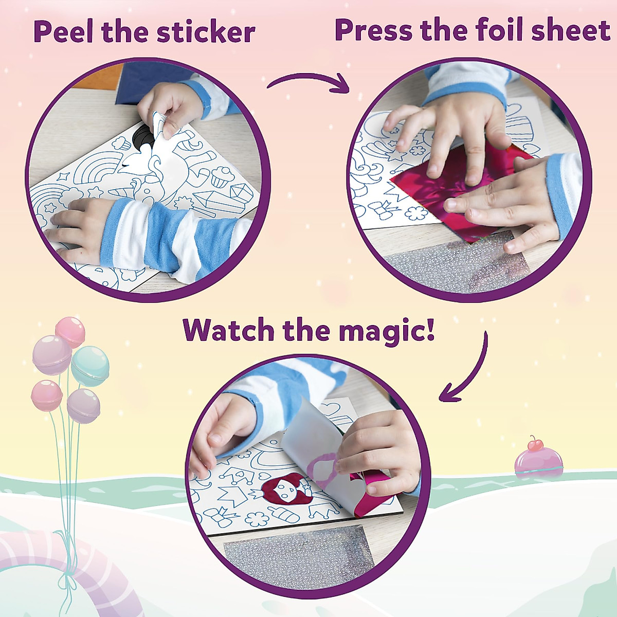 Skillmatics Foil Fun - Unicorns & Princesses, Easter Basket Stuffers, No Mess Art for Kids, Craft Kits & Supplies, DIY Creative Activity, Travel Toys, Gifts for Ages 4, 5, 6, 7, 8, 9