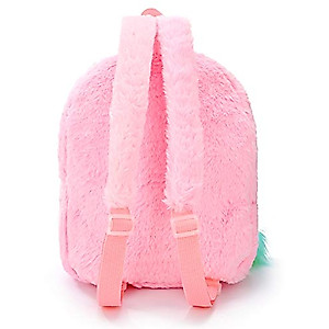 AINIBAB Unicorn Backpack Girls Pink Plush Cute Mini Bookbags School Bags for Nursery