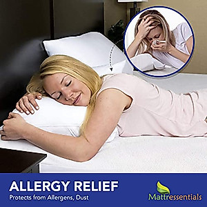 Zippered Queen Mattress Protector - Bed Bug Waterproof Mattress Cover, Premium Quality Hypoallergenic Encasement White