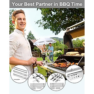 UikJOY Grill Replacement Parts for Charbroil Performance 5 Burner Grill 463347519, 463347518, 463347017, 463673017, 463376018P2, 17.75" Burner, Stainless Steel Heat Shield for Char Broil Parts