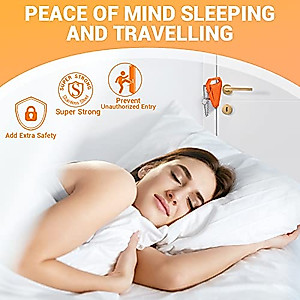 Portable Door Lock for Travel Hotels: Extra Safety Hotel Door Locks for Travelers, Apartment Home Security Bedroom Hotel Room Locks from Inside Device