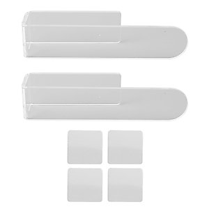 Bathroom Towel Holder Rack, Wall Mounted Acrylic Self Adhesive Hand Towel Bar, Bath Towel Storage Organizer for Home Washroom Kitchen Lavatory(Transparent)