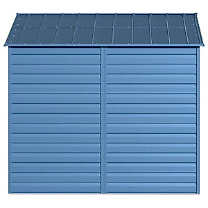 Arrow Shed Select 8' x 8' Outdoor Lockable Steel Storage Shed Building, Blue Grey