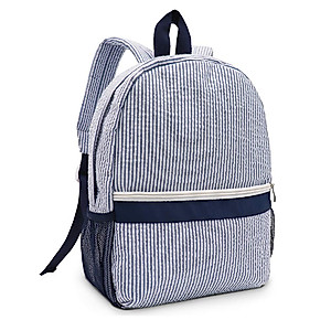 Toddler Backpack, Seersucker Gingham Kids Backpack for Boys and Girls, Preschool Kids Backpack, Lightweight Schoolbag for Child, Small(2-5 years)