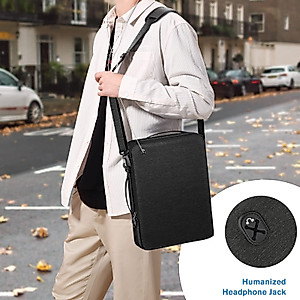 FINPAC Laptop Shoulder Bag for 14-inch MacBook Pro M4/M3/M2/M1 Pro/Max A2779 A2442 2024-2021, 13’’ MacBook Air/Pro, Carrying Case for MacBook Air 15, Surface Laptop, HP, Dell, Acer Chromebook, Black