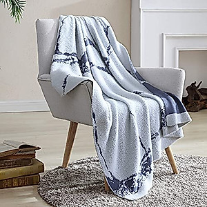 Snuggle Sac Textured Throw Super Soft Lightweight & Warm Knitted Blanket 50"x60" for Bed Sofa Couch Travel