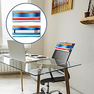 Rasugarlary Outdoor Pillow for Chaise Lounge Chair, 2 Pack Lounge Chair Pillows with Adjustable Strap Longue Head Pillow Headrest Pillows for Patio Backyard Beach Pool Garden Recliner(Color Stripes A)