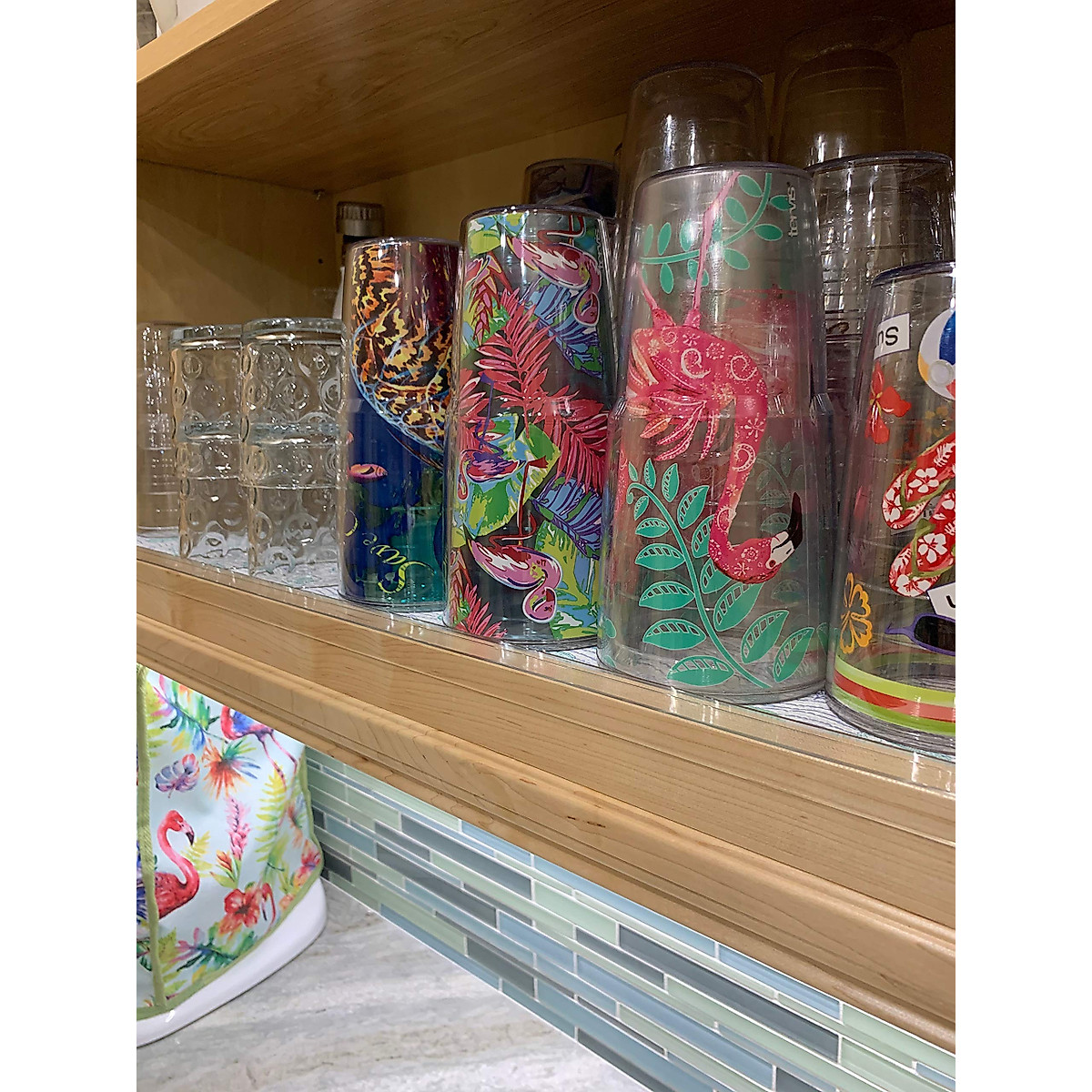 Clear Cabinet Guard - Door Protector. Fits Over Door Edge to Protect From Water, Nicks, and Daily Wear. Easily Trimmed. Self Gripping. No Adhesive. Prevents Damage to Kitchen Cabinets. 3/4"x33". 3/Pk