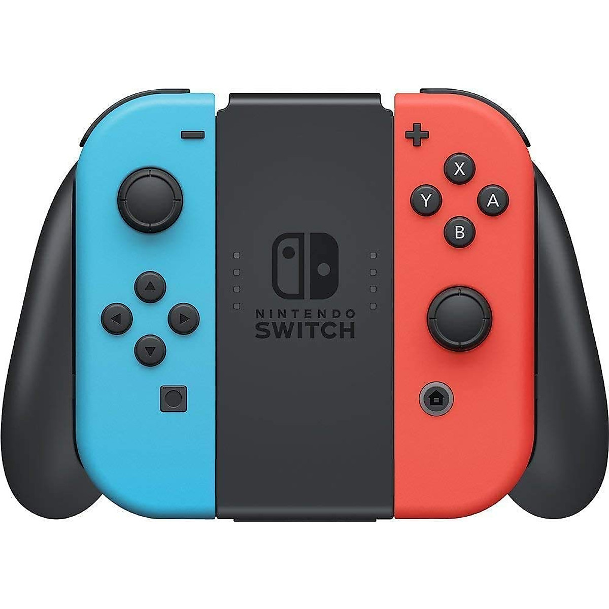Nintendo Newest Premium Switch Console Holiday Family Bundle - Nintendo Switch with Neon Blue and Neon Red Joy‑Con with TMLTT HDMI Cable + 128GB MicroSD Card