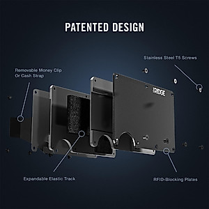 Ridge Wallets for Men - Slim Minimalist Wallet For Men, Front Pocket Wallets for Men, RFID Wallet For Men - Card Holder Wallet (Matte Black Titanium)