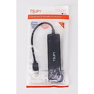 USB Hub, TSUPY 4 USB Port Hub USB Splitter USB Expander 3.0 Ultra Slim Multiport Extender for Laptop, Desktop, Computer PC, Flash Drive, HDD, Camera,Keyborad, Mouse