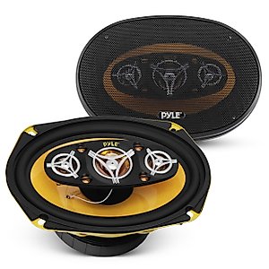 Pyle Car Eight Way Speaker System - Pro 6 x 9 Inch 500W 4 Ohm Mid Tweeter Component Audio Sound Speakers For Car Stereo w/ 120 Oz Magnet Structure, 3.55” Mount Depth Fits Standard OEM -PLG69.8 (Pair)