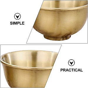 Cabilock Golden Tea Drinking Mug Bronze Chinese Tea Cup Vintage Tea Cup Asian Wine Cups Tea Serving Cup Retro Water Cup for Home Kitchen Party Golden Round Tea Tumbler