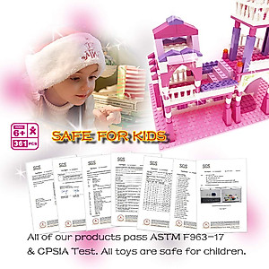 LEYI Girls Castle Building Blocks Toys for Girls 361 Pieces Princess Castle Construction Toys Set Building Bricks Toys for Kids Christmas Birthday Gift Education Building Blocks Toys