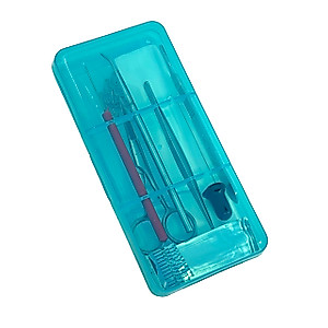 ArTLaB Premium -Precision Dissecting Dissection Kit 25 Piece Biology Dissecting Kit -Stainless Steel Instruments Scalpel handle Blades & T-Pins Biology Students & Faculty Autoclavable Transparent Case