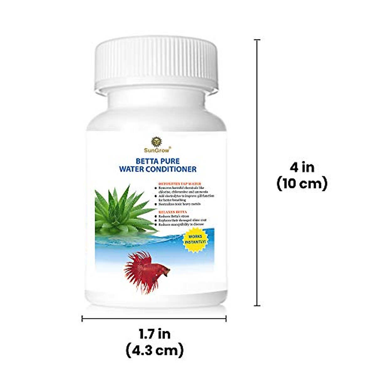 Sungrow Betta Water Starter with Aloe Vera Extract, For Aquarium & Pond, Develops Betta's Protective Slime Coat