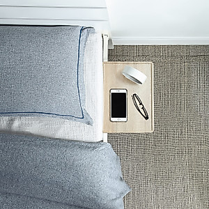 SunnyPoint Bedside Shelf, Office Divider Shelf; Clamp on Shelf for Bunk Bed, Lofts & Bed Frame. (Standard - 13.78" X 9.84" X 2.21", Natural Wood)