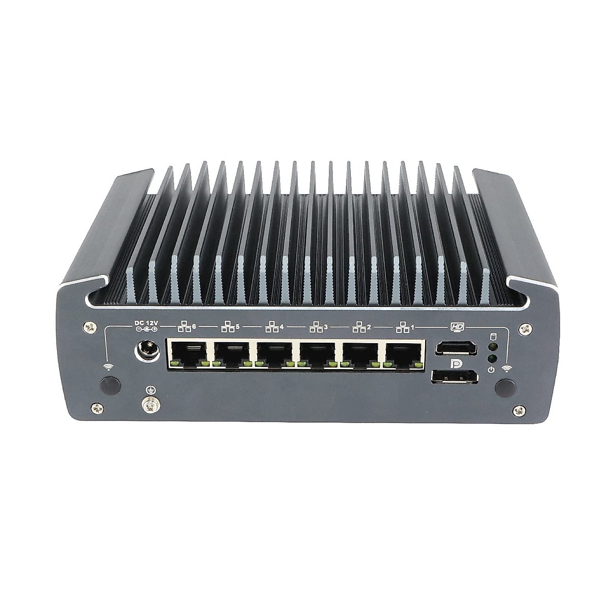 HUNSN Micro Firewall Appliance, Mini PC, OPNsense, VPN, Router PC, Core I3 10110U, RX10, AES-NI, 6 x Intel 2.5GbE LAN, HDMI, DP, COM, SIM Slot, TPM2.0, 16G RAM, 128G SSD