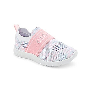 OshKosh B'Gosh Girls Powell Sneaker, White Multi, 7 Toddler