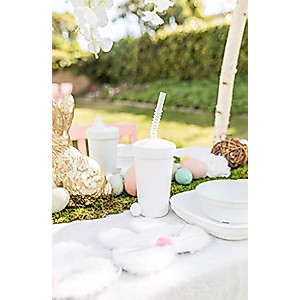 Re Play Made in USA - 6pk of 8.7" Replacement Straws for Re-Play Straw Cups - Reversible - No Pull Out Straight or Flexible Bend