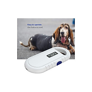 Liyeehao Handheld Pet Microchip Scanner, Rechargeable Animal Chip Reader Microchip Reader for Animal Tracking, Universal RFID Reader Pet ID Microchip Scanner for ISO 11784/11785, FDX-B and ID64 RFID