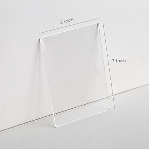 UNIQOOO 20 Pack Clear Blank Acrylic Sign - 5x7 Inch Table Number Signs, Wedding Signs, Card and Gift Sign, Wedding Party & Dinner Signs, Hand Lettering Quotes, Gift Ideas - Stand Holder NOT Included