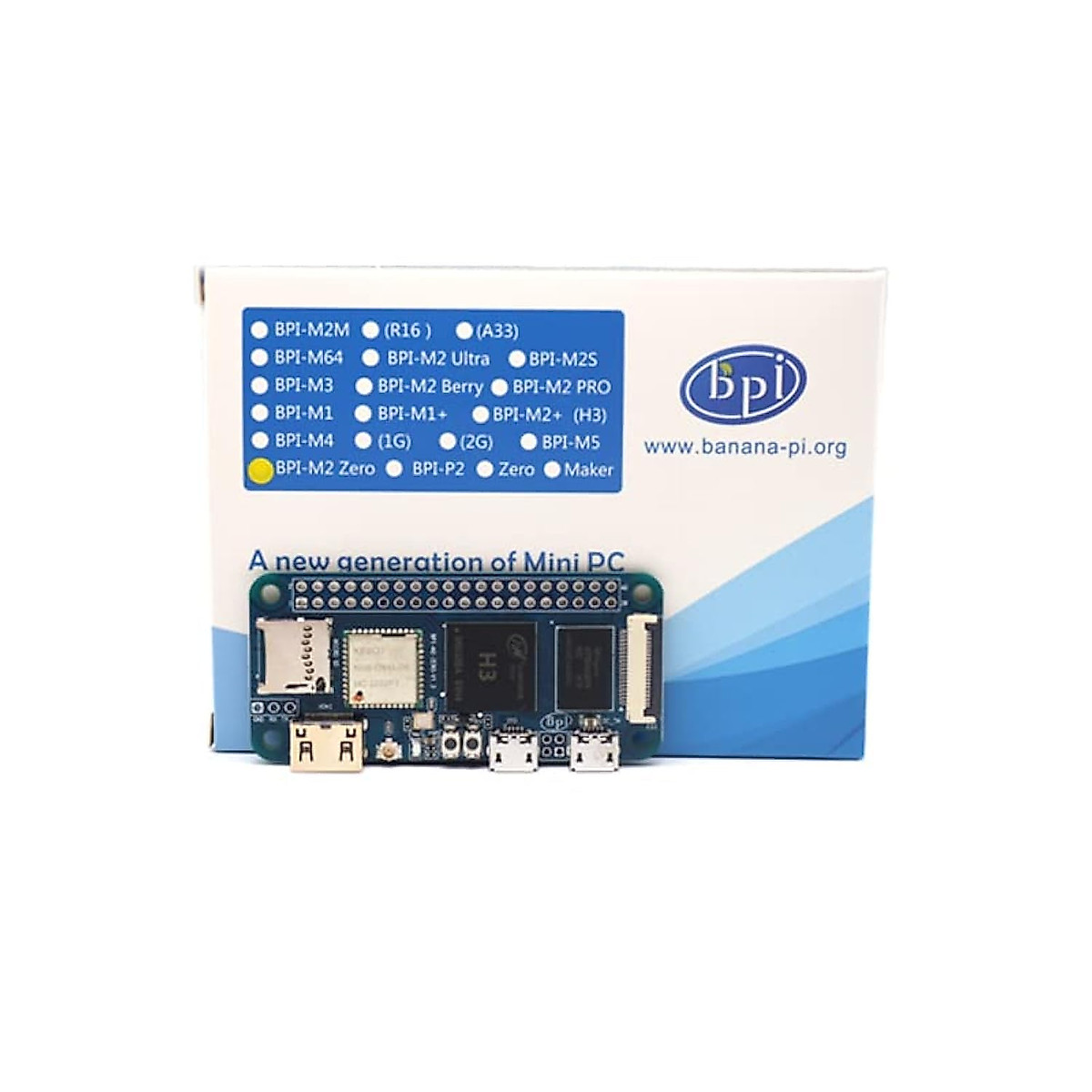 youyeetoo Banana pi M2 Zero Open Source Singal Board Computer, 512MB SDRAM Mini HDMI onboard WiFi (AP6212) & Bluetooth, Support Raspbian Android Armbian RetroPie Ubuntu